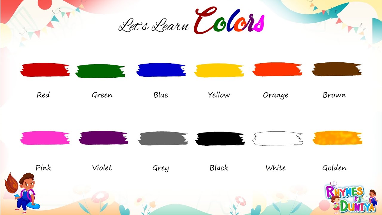 Fun & Easy: Learn Color Names for Kids with Fun Cartoons! Color ...