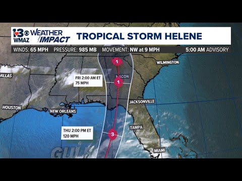 Live Tracker: Meteorologist Alex Pry is tracking Tropical Storm Helene ...