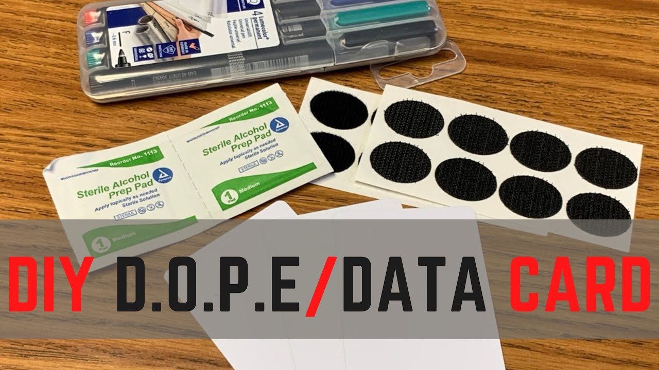 DIY D.O.P.E/DATA CARD - YouTube