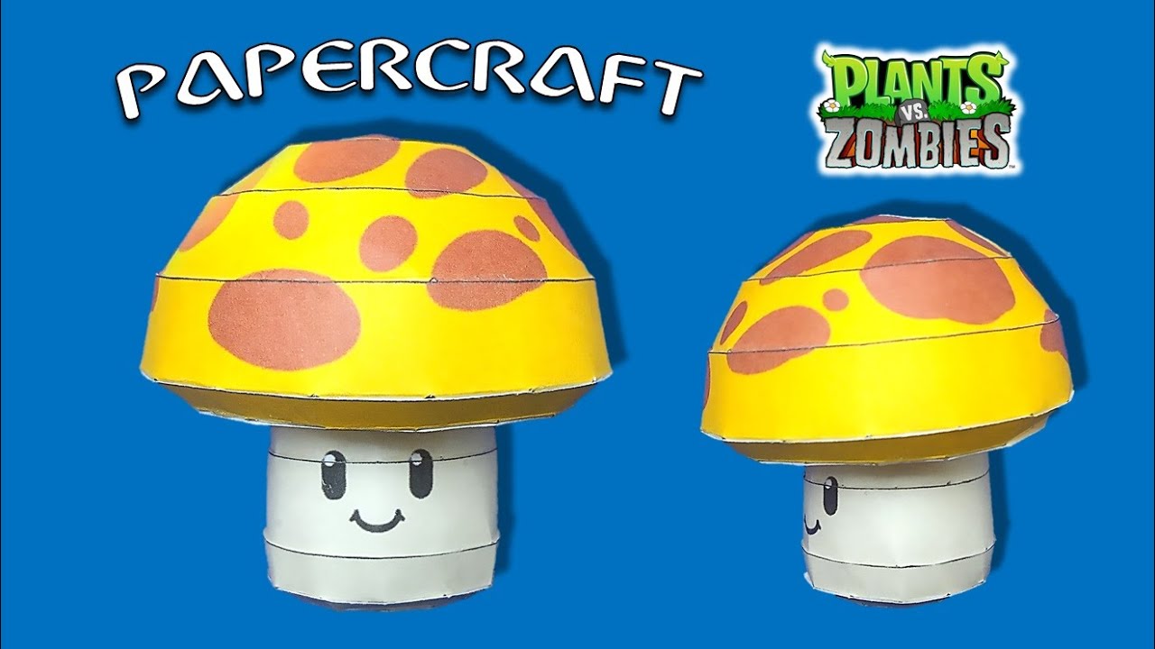 como hacer un Hongo Solar (Plants vs Zombies) de papercraft paso a paso ...