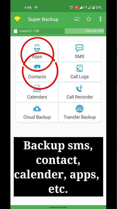 Backup SMS and Contacts on Android Easily with Super Backup App - YouTube