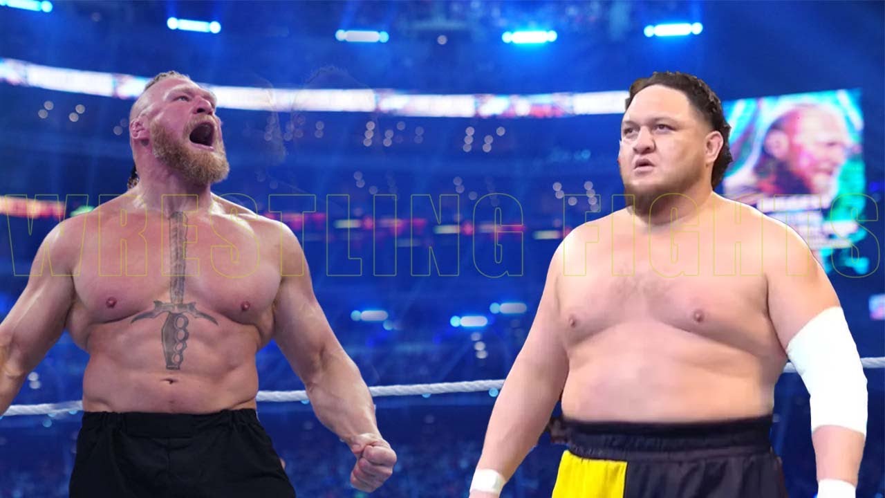 Brock Lesnar vs Samoa Joe Match Wrestling Fights - YouTube