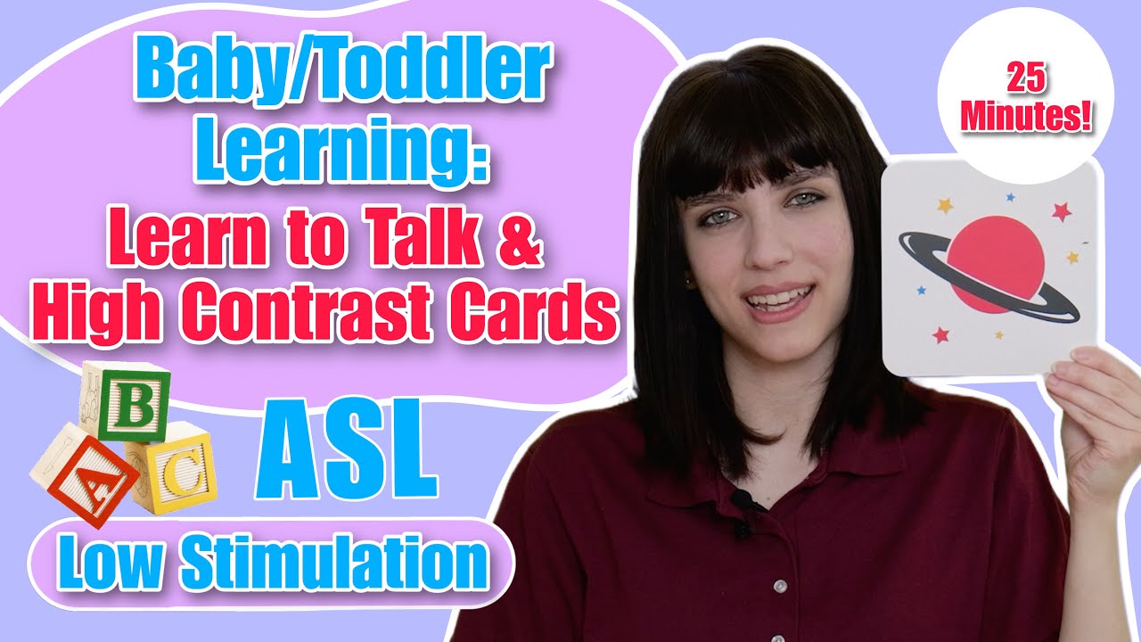 Baby & Toddler High Contrast Cards, Learn to Talk, Sign Language, ABCs ...