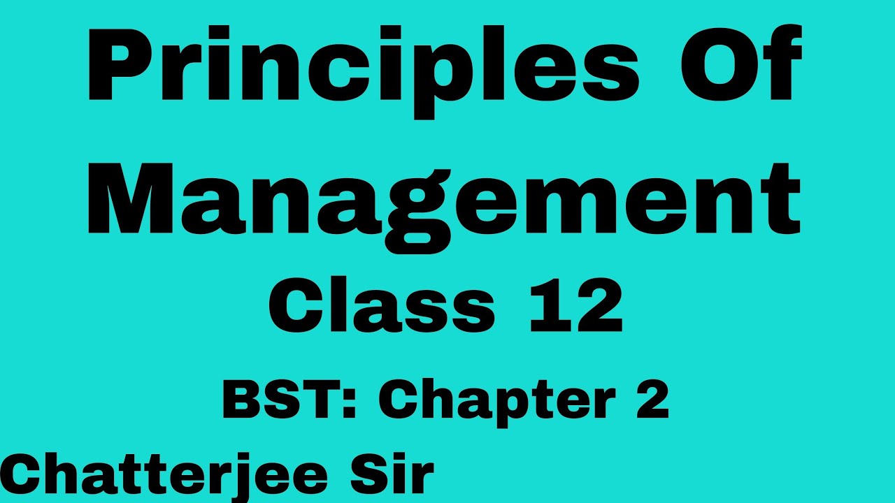 #3 Taylor's Principles Of Scientific Management|| BST Class 12 - YouTube