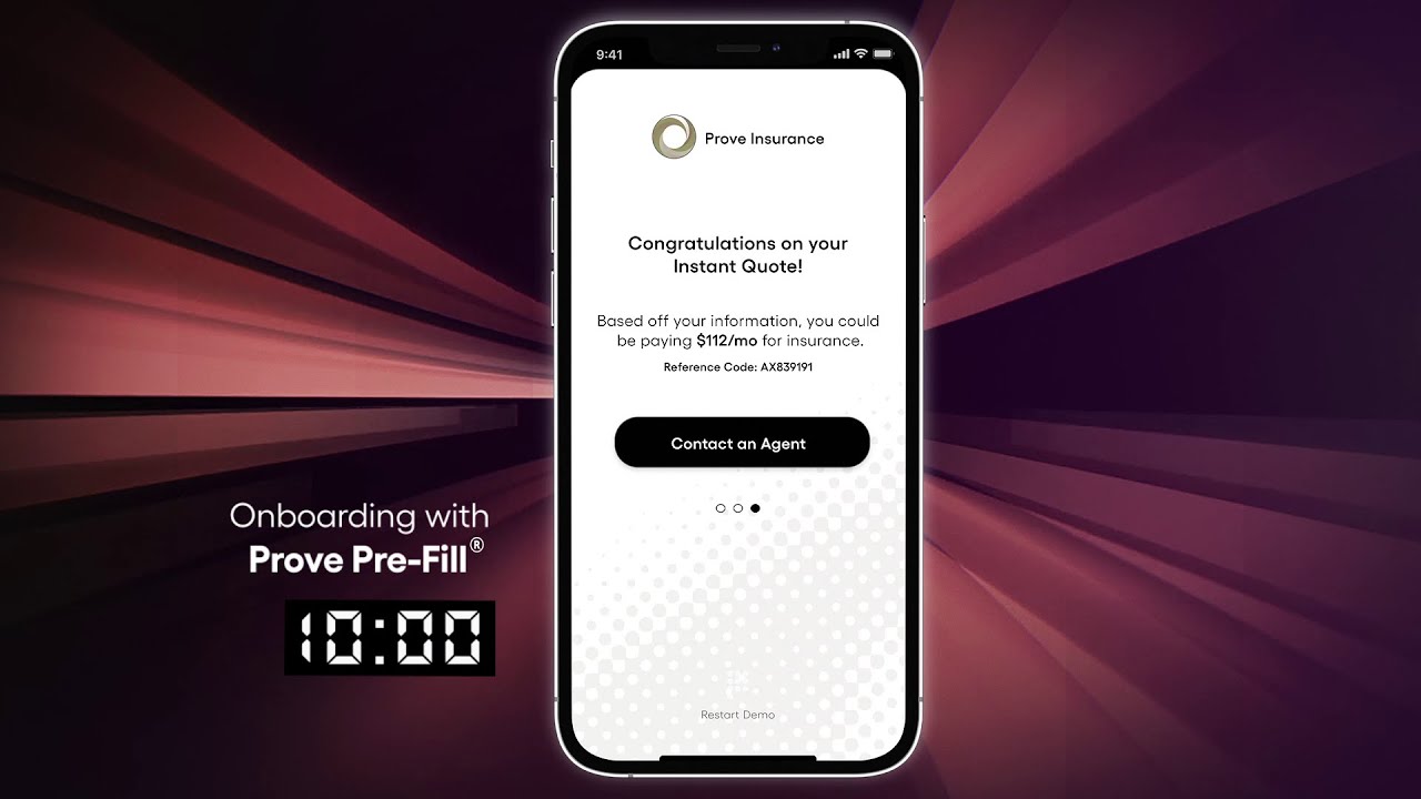 Prove Pre-Fill 10-Second Insurance Onboarding - YouTube