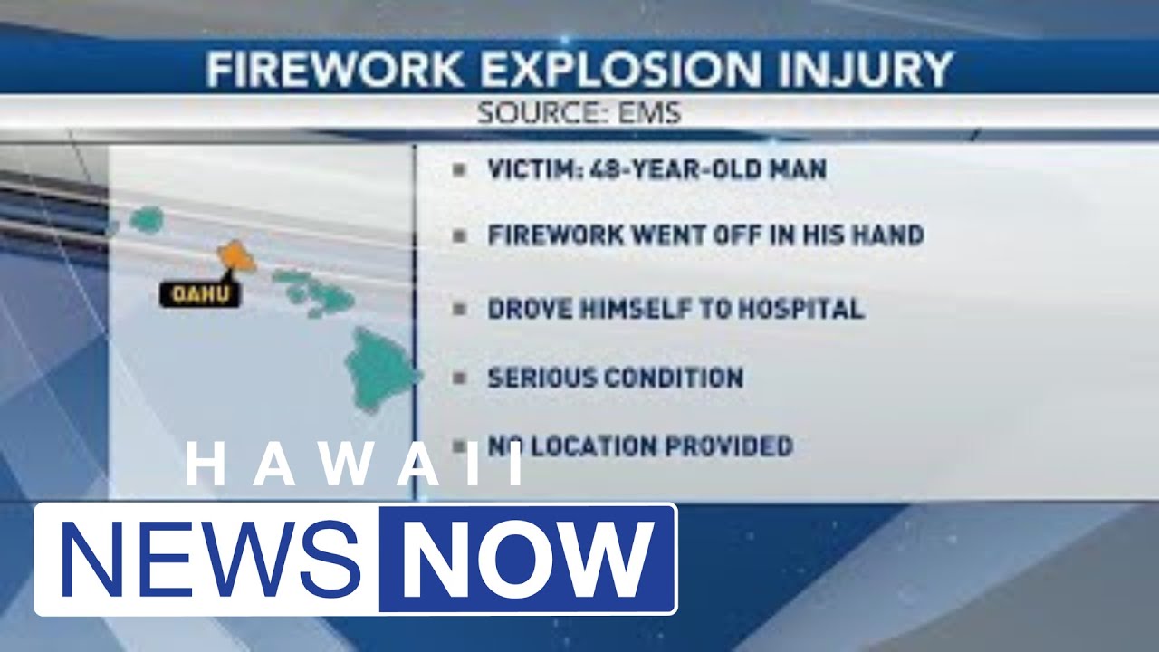 West Oahu man in serious condition after firework goes off in his hand ...