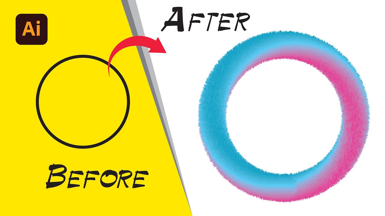How to create a realistic fur effect in adobe illustrator tutorial 2023 ...
