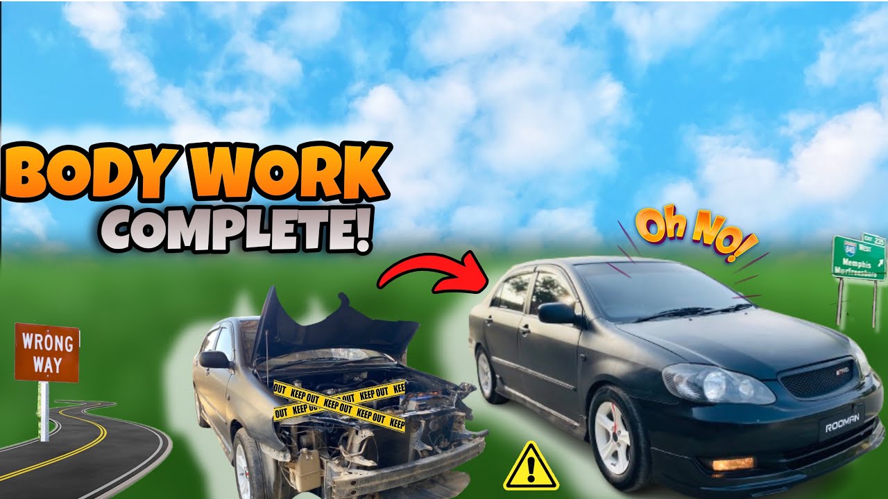 Corolla side panels rust remove | Corolla body work complete | - YouTube