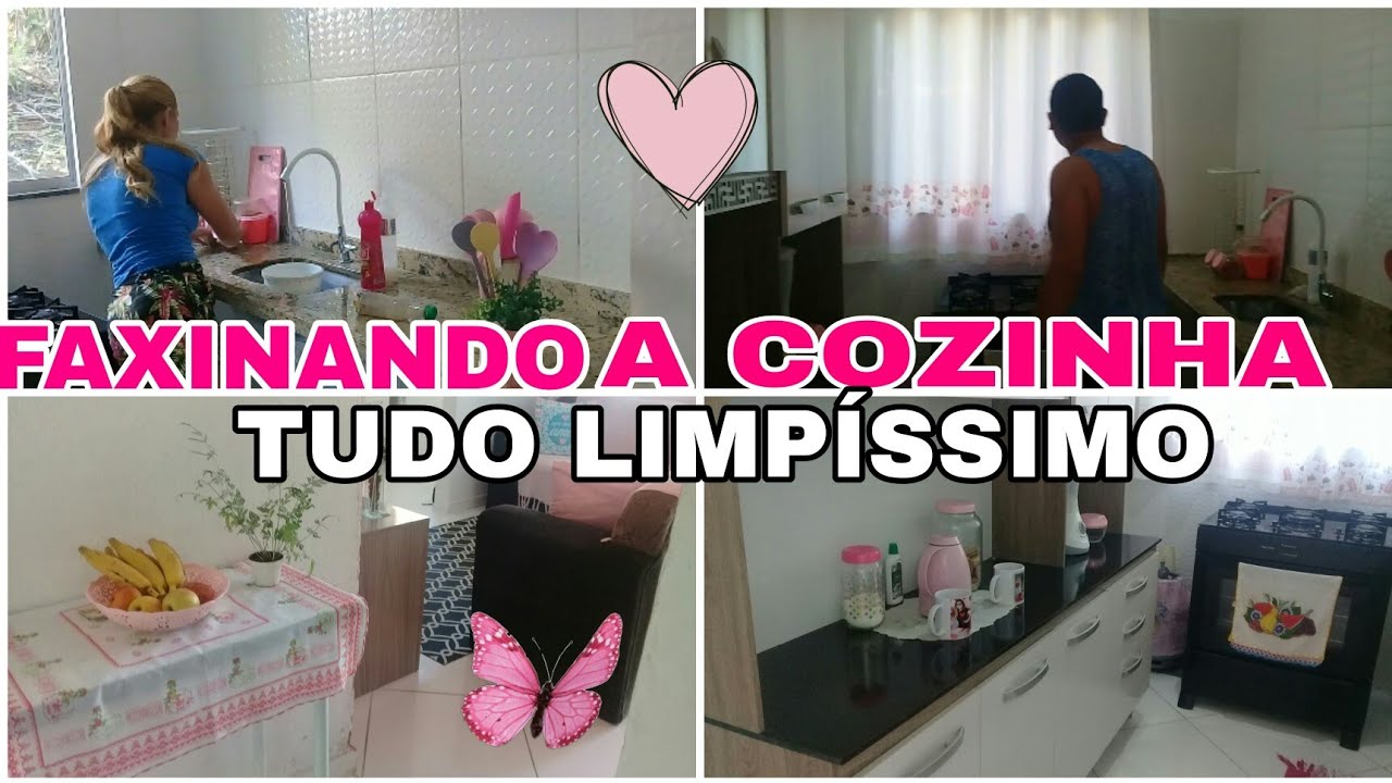 FAXINANDO E ORGANIZADO Á COZINHA 💕TUDO LIMPÍSSIMO. - YouTube