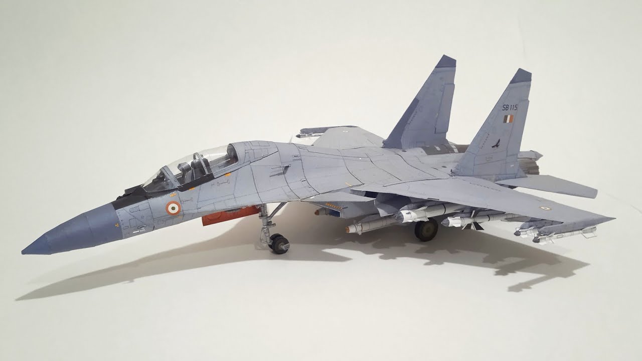 Papercraft SU-30MKI 1:44 scale (Hobby Model)-test video- - YouTube