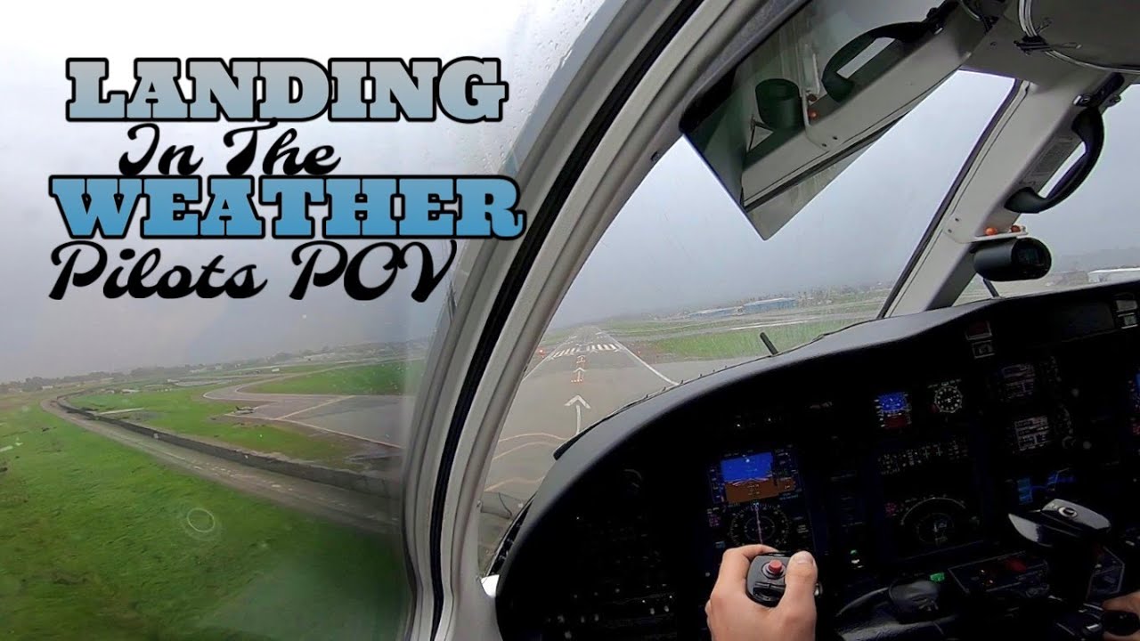 LANDING A JET in the RAIN | PILOTS POINT OF VIEW - YouTube