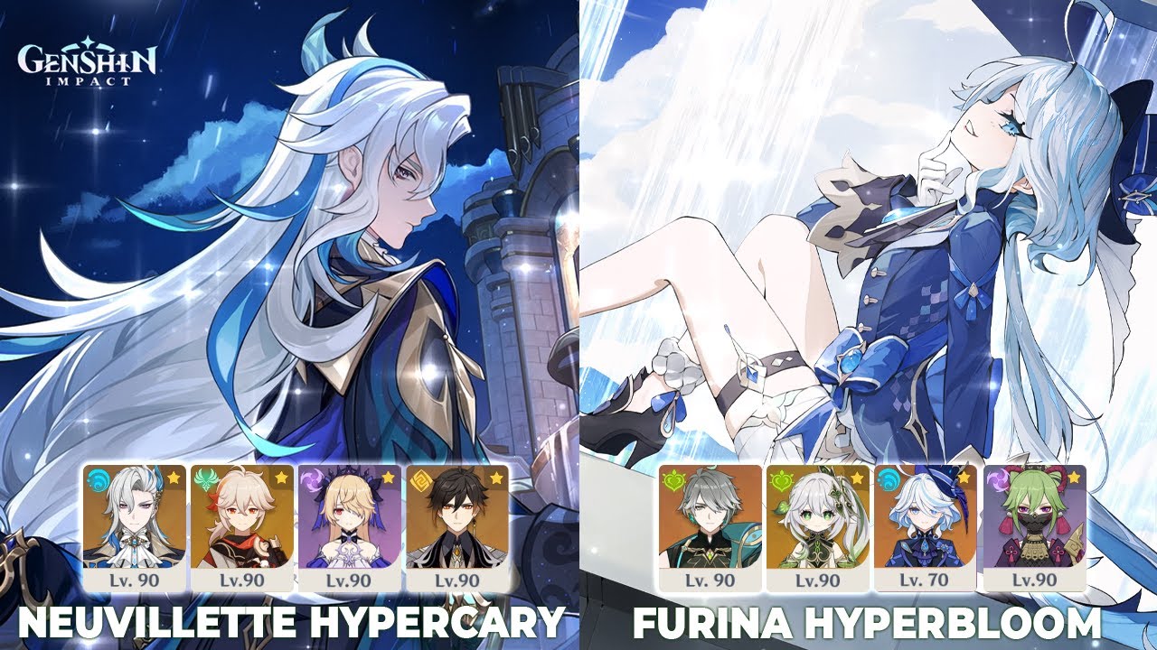 Neuvillette Hypercary and Furina Hyperbloom | Genshin Impact | New ...