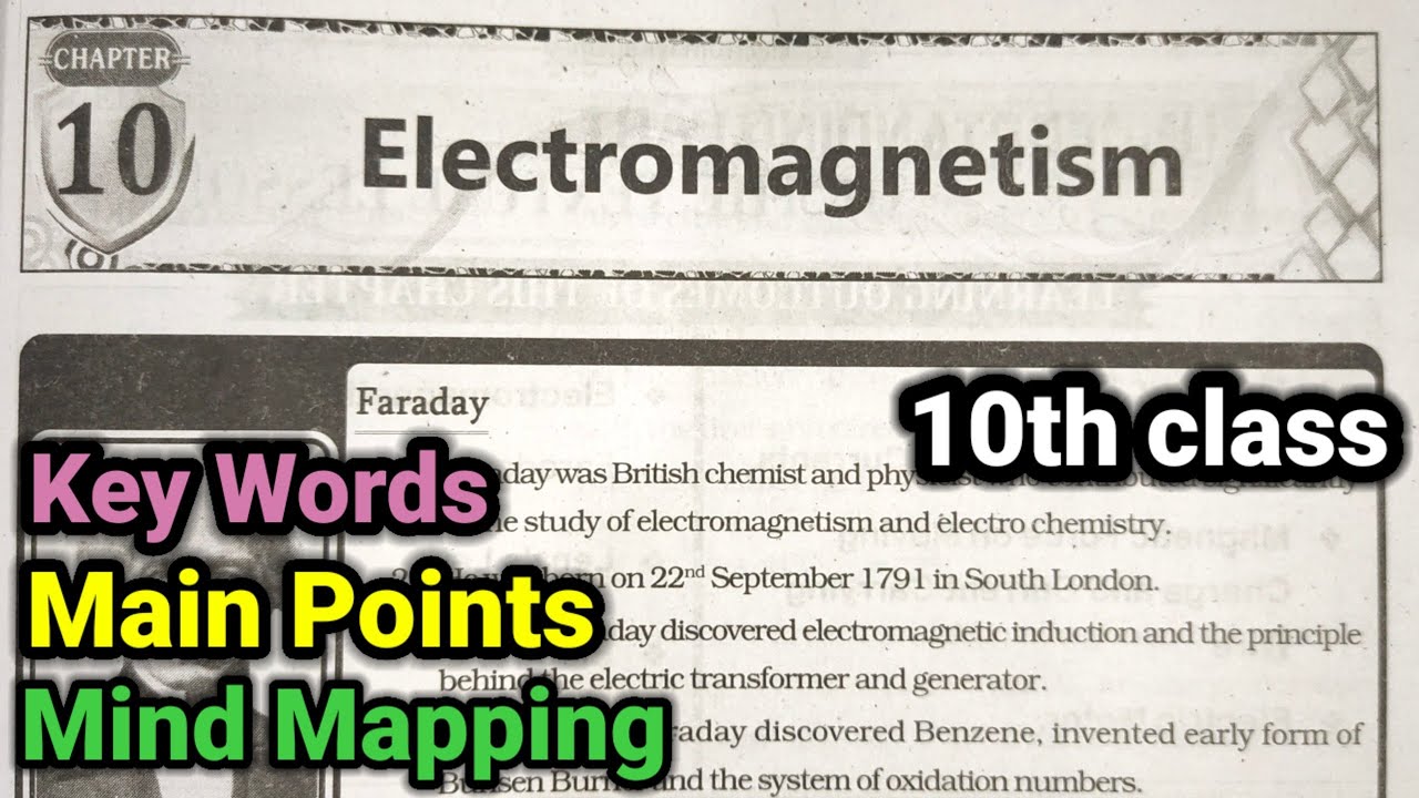 10th class | Physics| 10.Electromagnetism lesson | Key words| Main ...