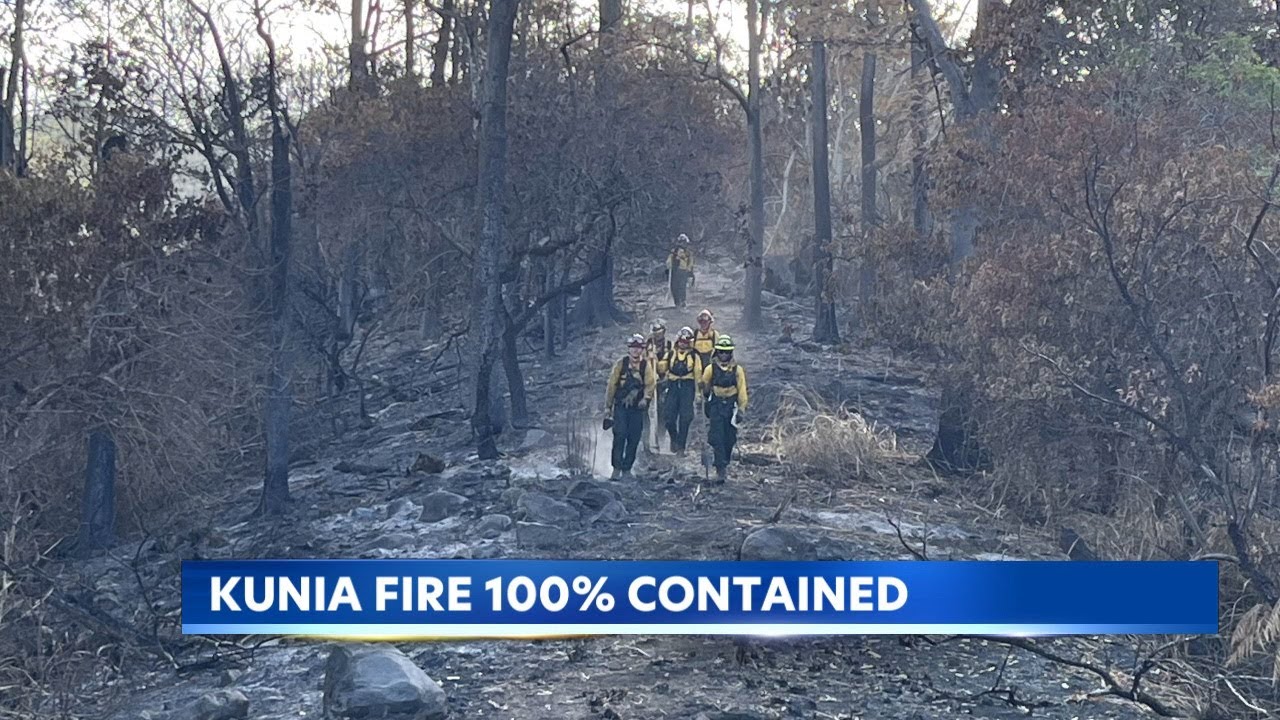 Firefighters fully contain Kunia brush fire - YouTube