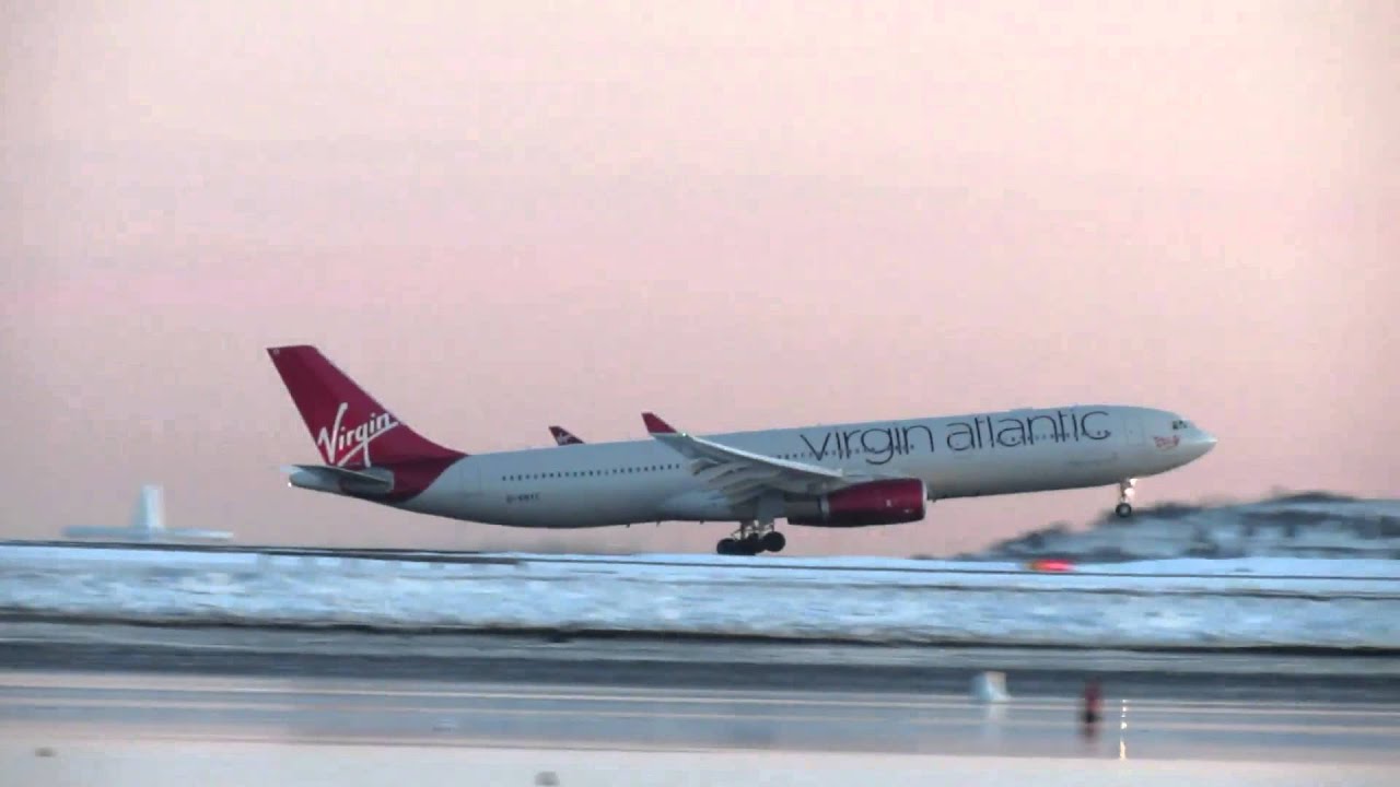 Virgin Atlantic Airways Airbus A330-300 Arriving In Boston [HD ...