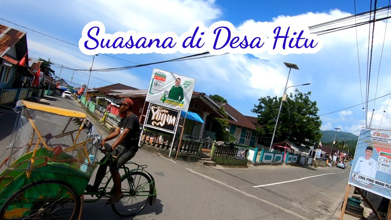 Pesona kota Ambon.. Suasana diruas jalan Desa Hitu kecamatan Leihitu ...