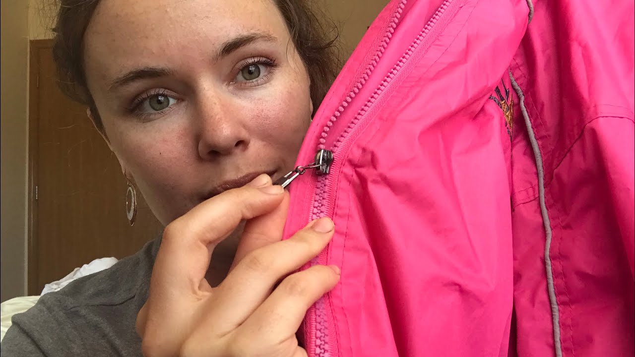 ASMR Jacket Zipper Sounds w/ Whisper - YouTube