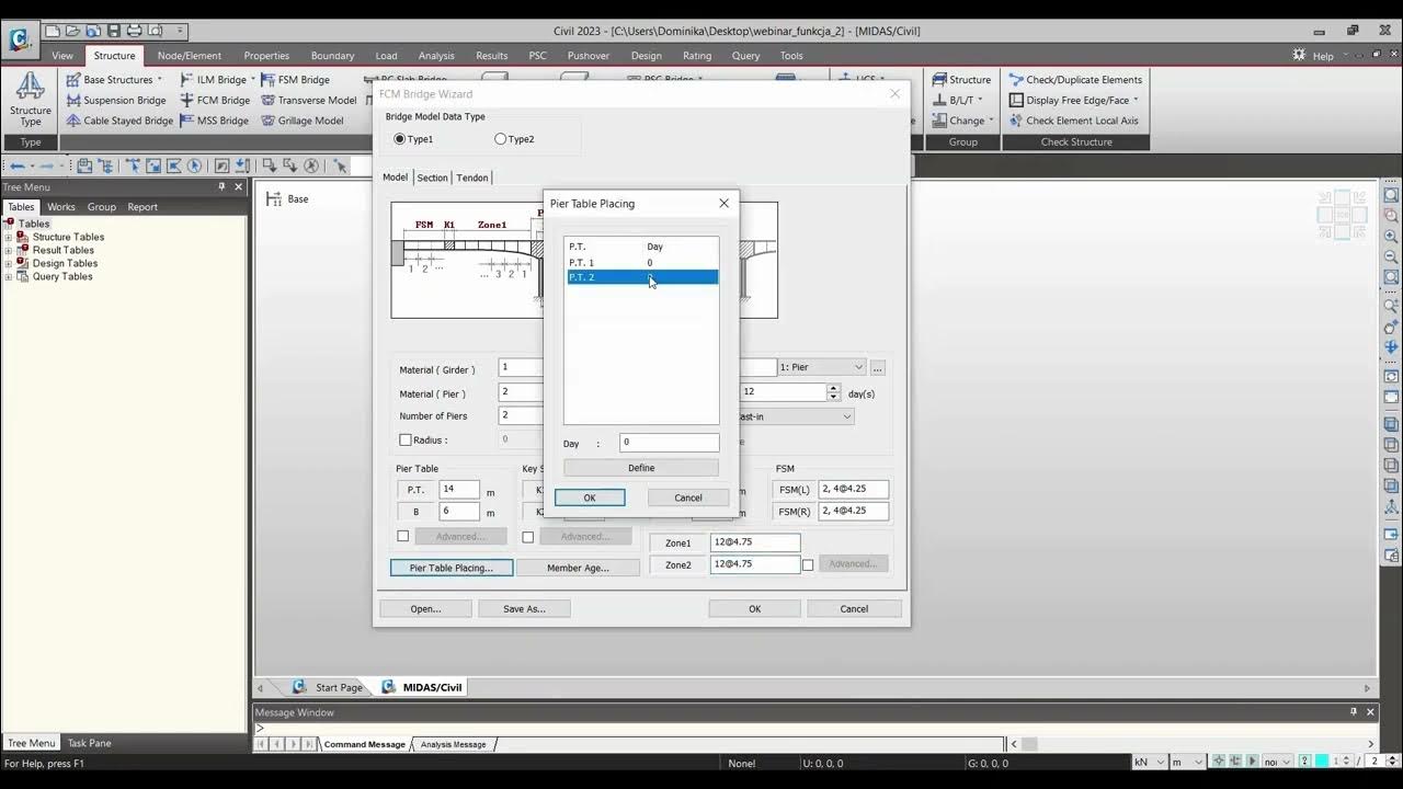 midas Civil | Funkcja Wizard FCM Bridge - YouTube