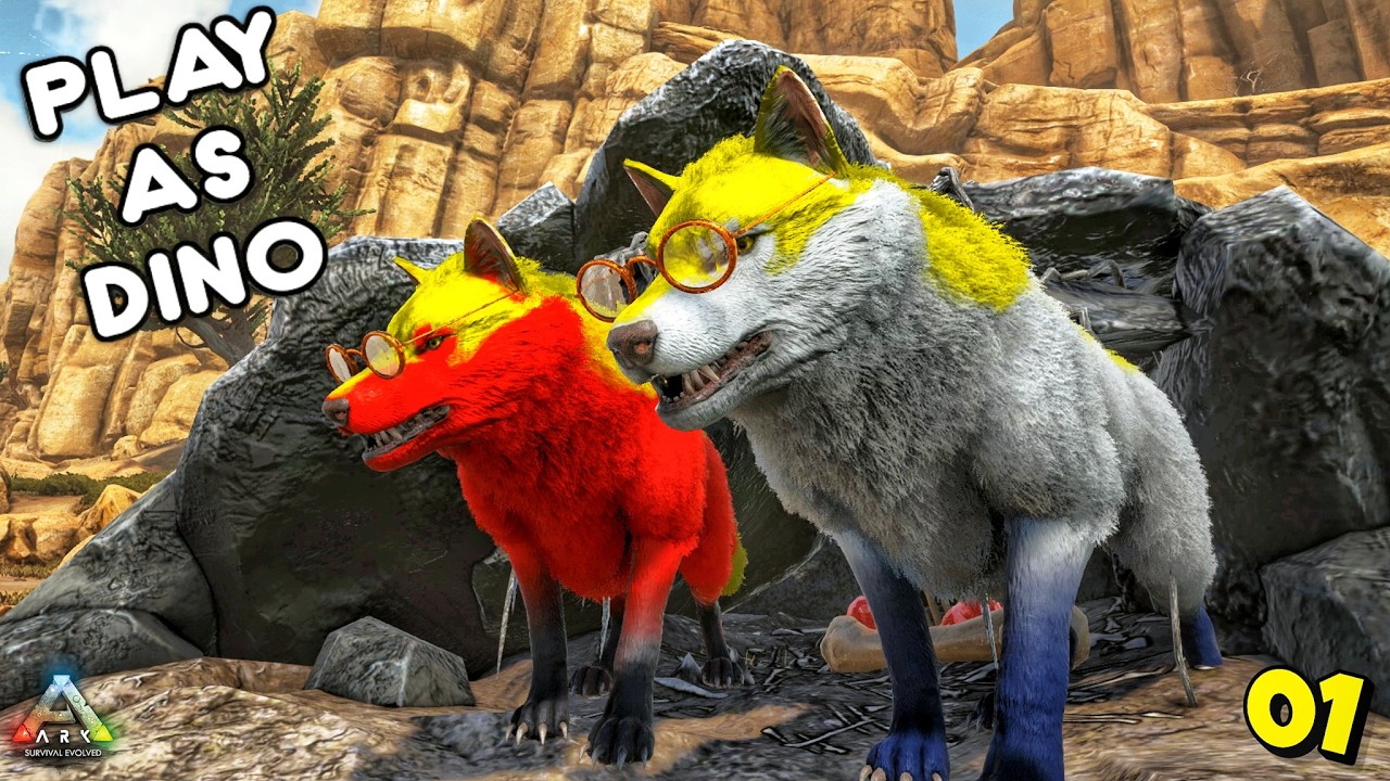 PLAY AS A DINO IS BACK 🔥 Play As A Dire Wolf With R4HU1 🔥 Ark Survival ...
