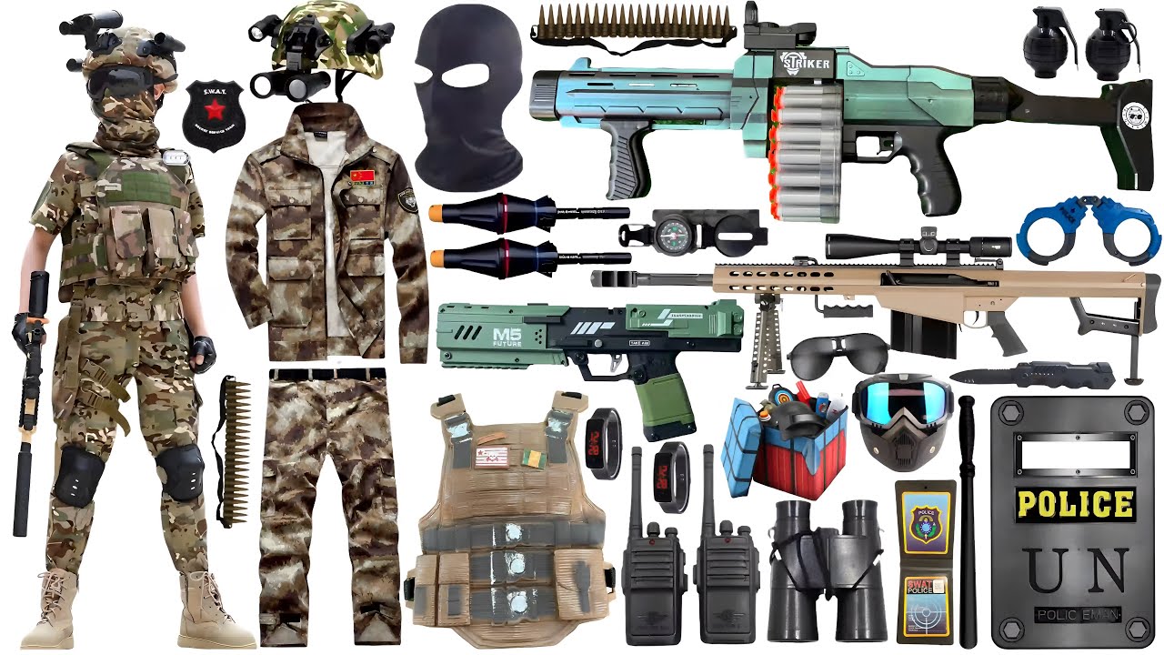 Special Forces Military Toy Gun Set Open Box, M5 Rifle, Thai Striker ...