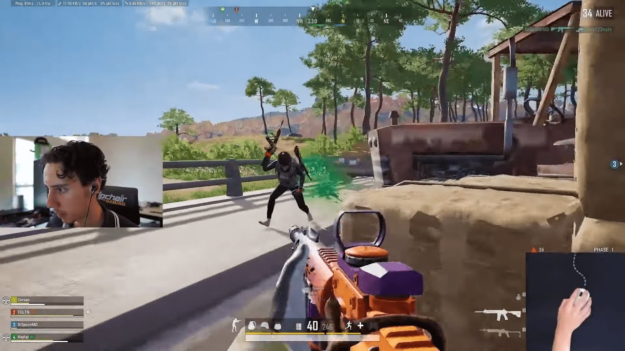 TGLTN watches pubg pro player DRAMA whilst playing ranked - YouTube