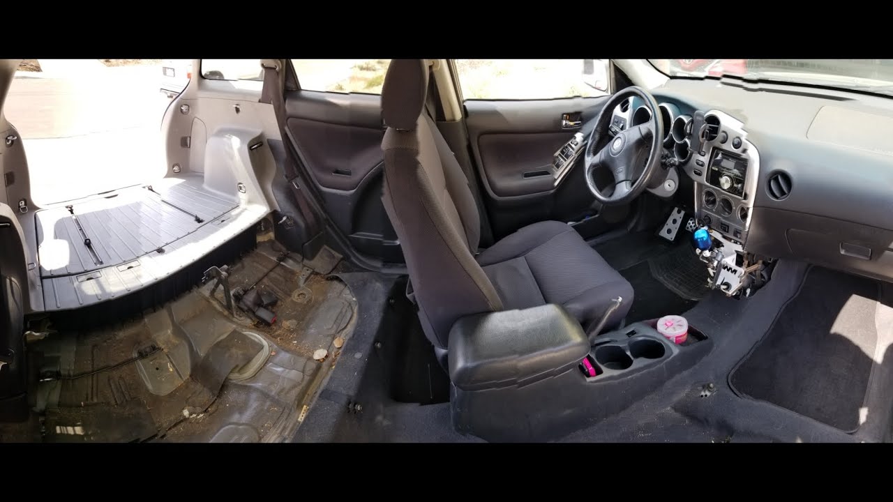 Toyota Matrix/Vibe seat removal & full interior detail - YouTube