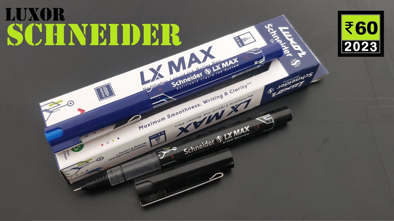Luxor Schneider LX MAX - Liquid Ink Pen Rs 60 - 548 - YouTube