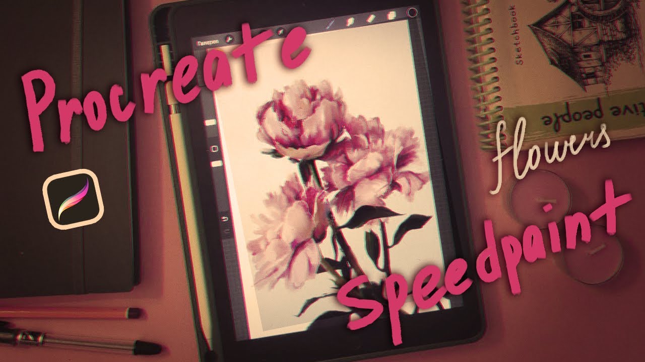 Procreate flowers speedpaint - YouTube