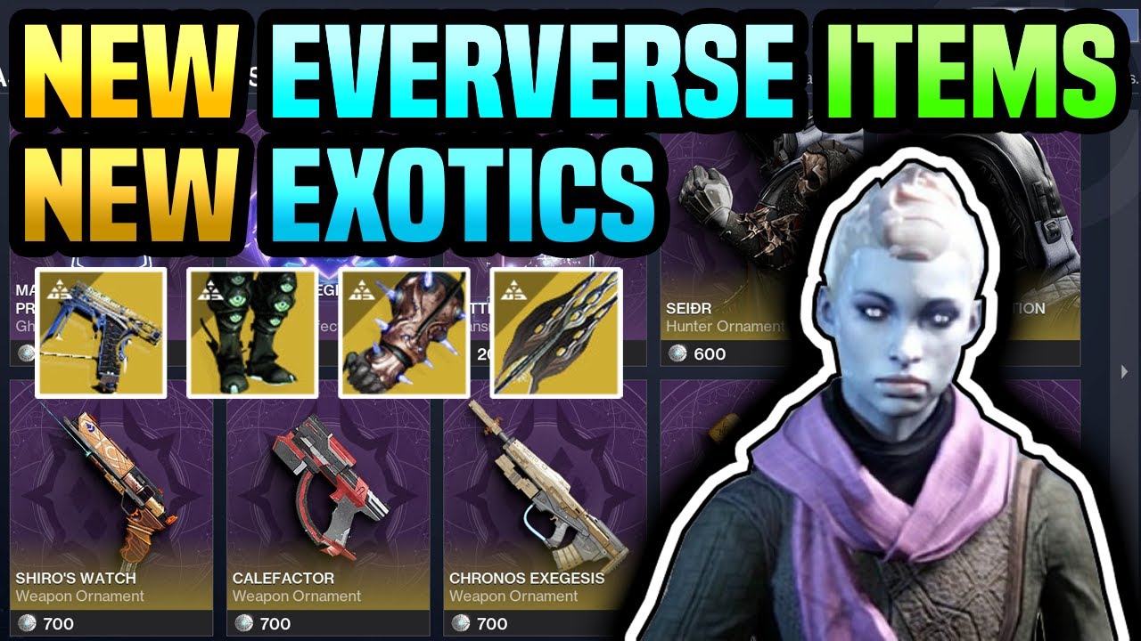 ALL NEW Exotic Weapons & Armor + NEW Eververse Items 【 Destiny 2 ...