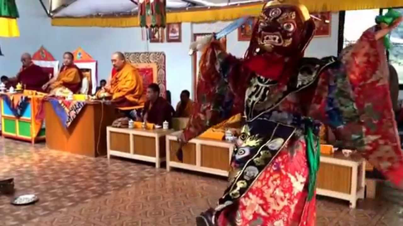 Lama dance (Kunthup Cham) performing In zeri during time on (drub chin ...