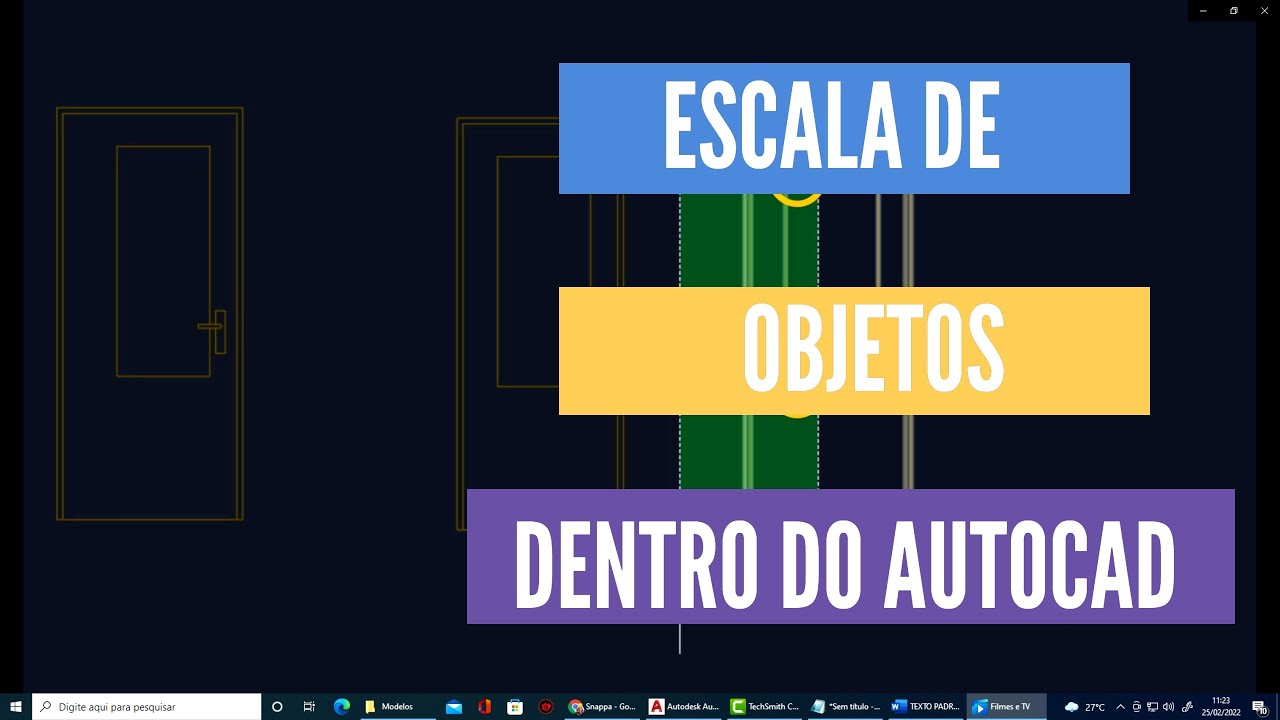 Como mudar a escala do objeto ou planta dentro do AutoCAD? Curso de ...