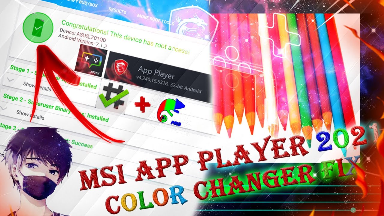 HOW TO USE COLOR CHANGER ON MSI APP PLAYER 🔧 | HOW TO ROOT MSI APP ...