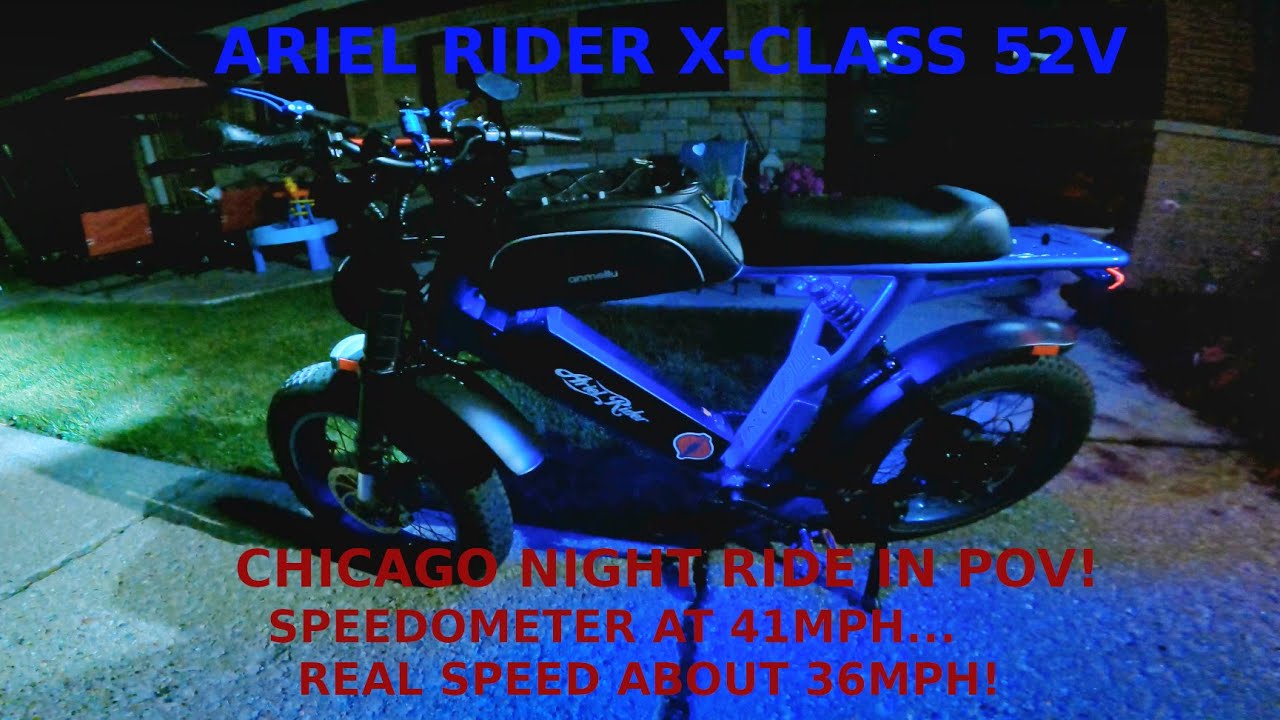 ARIEL RIDER X-CLASS 52V : 1AM NIGHT RIDE + EBIKE LED LIGHTS : POLICE ...