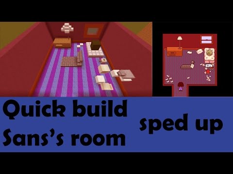 Minecraft quick build sans's room - YouTube