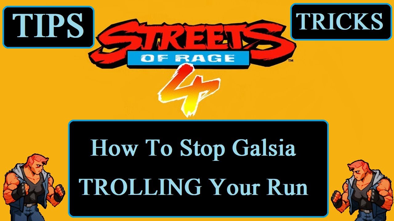 Tip: Avoid Galsia trolling you [Stage 5 Underground] (Streets Of Rage 4 ...