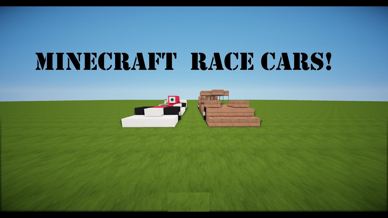 How to build two realistic racing cars in minecraft - YouTube