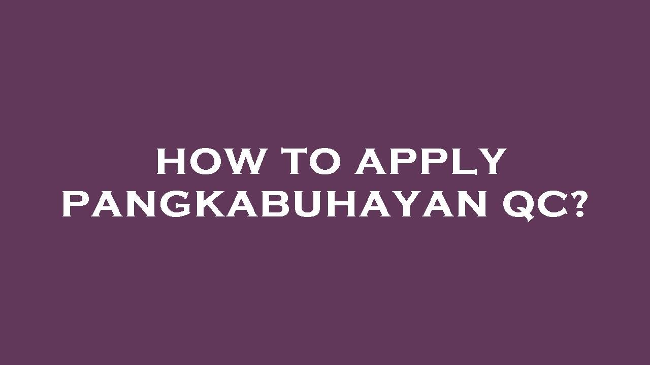 How to apply pangkabuhayan qc? - YouTube
