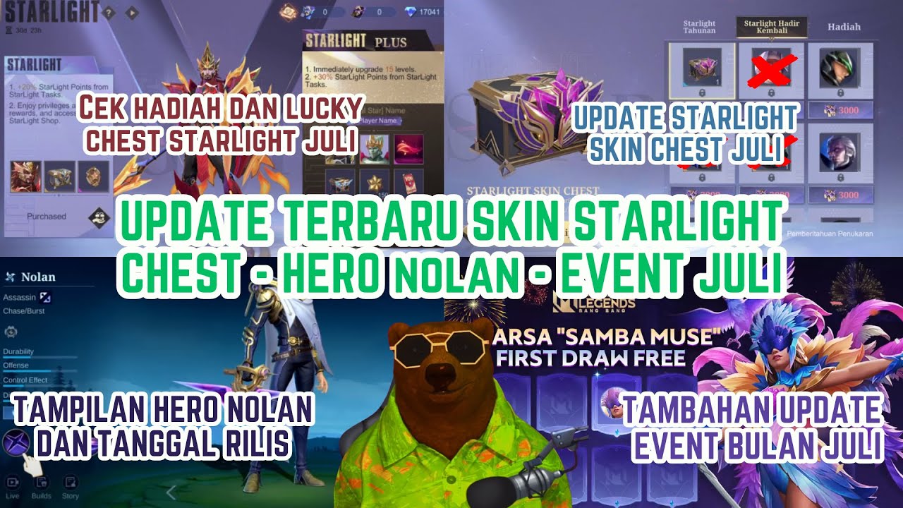 UPDATE SKIN STARLIGHT CHEST JULI 2023 - YouTube