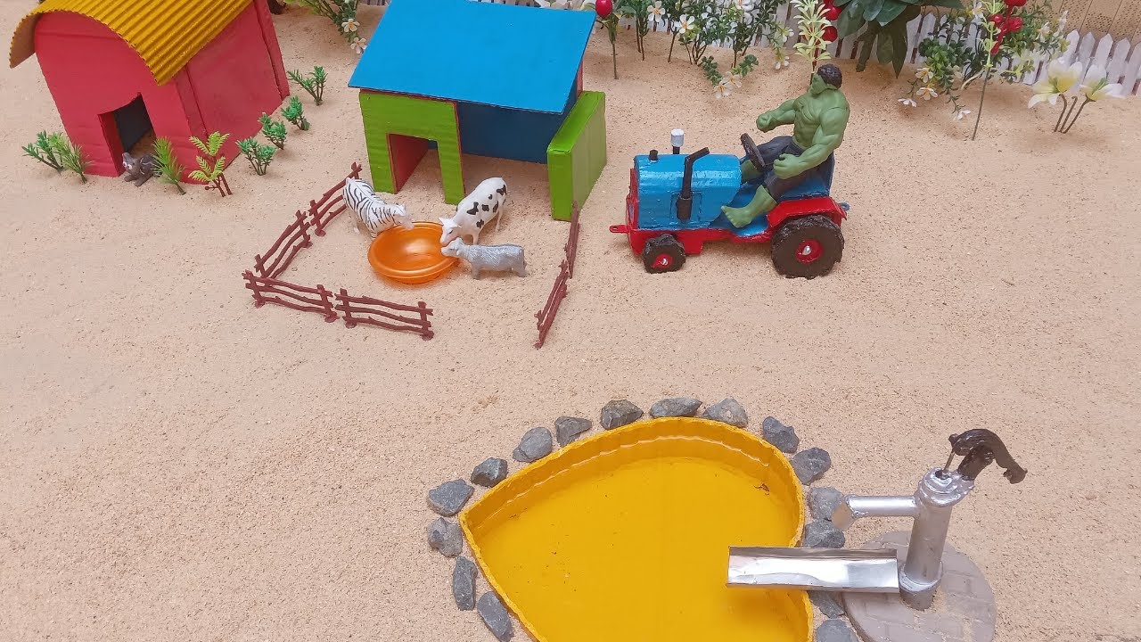 how to make cow shed mini science project |diy house of animals | cow ...
