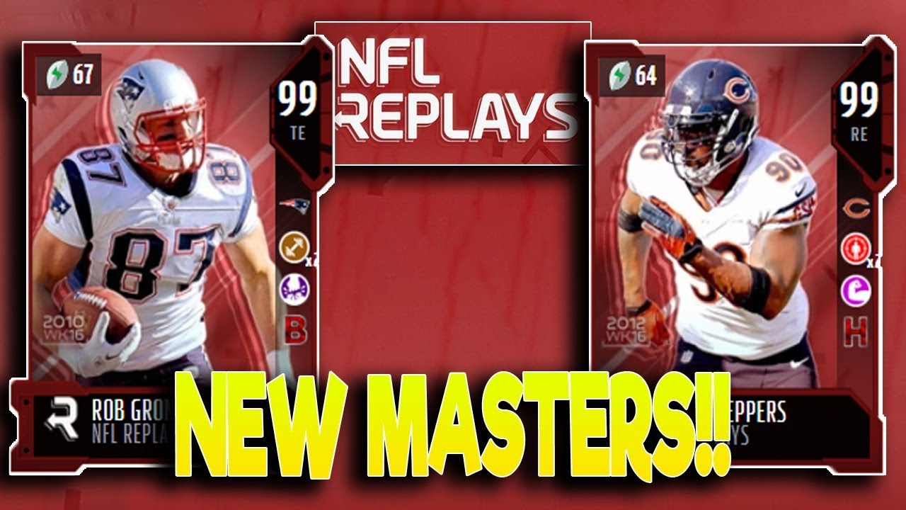 NEW 99 ROB GRONKOWSKI AND JULIUS PEPPERS NFL REPLAY CARDS!| MADDEN 18 ...