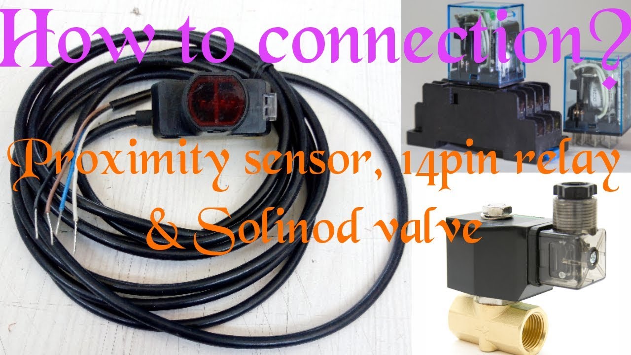 Automatic sanitizer dispenser & connection.Solenoid valve & 14pinRelay ...