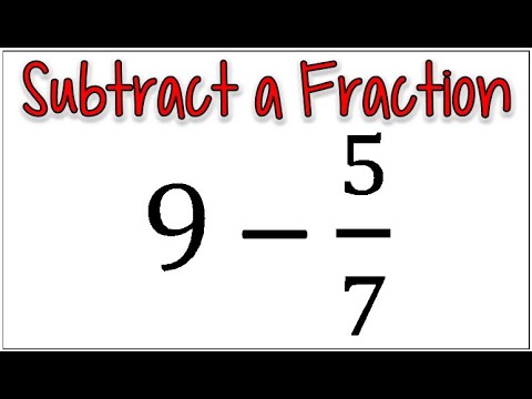 How to Subtract a Fraction from a Whole Number - YouTube