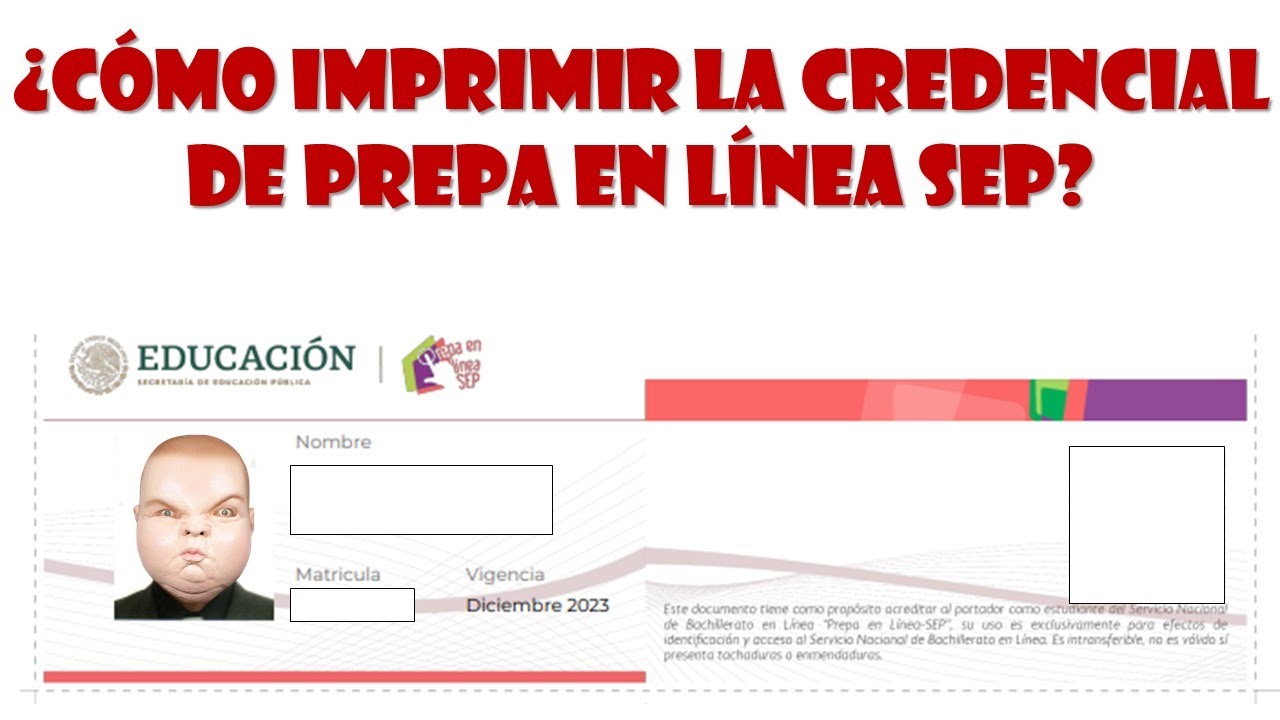 ¿Cómo descargar la credencial de Prepa en Línea SEP? - YouTube