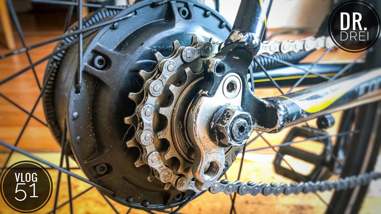 Prima incercare de montare pinioane pe bicicleta dual motor a esuat ...