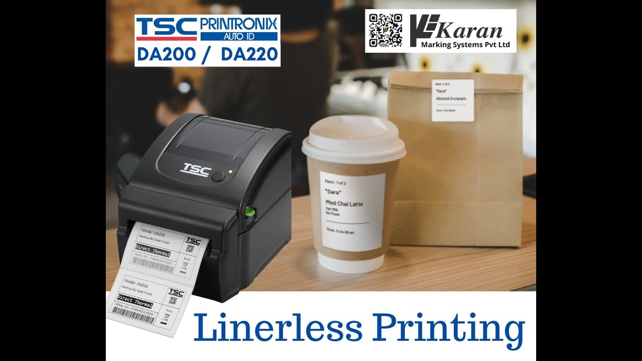 TSC DA200 / DA220 Direct Thermal Linerless Printing With Auto Cutter ...