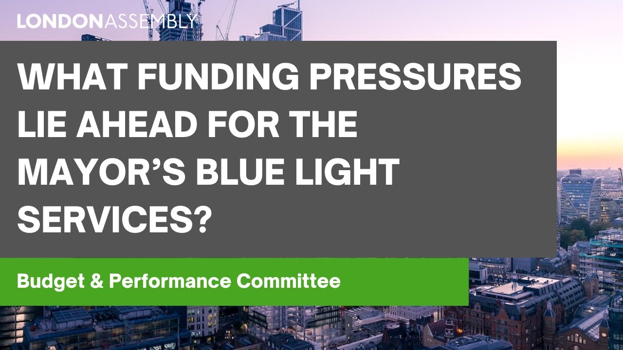 What funding pressures lie ahead for the Mayor’s blue light services ...