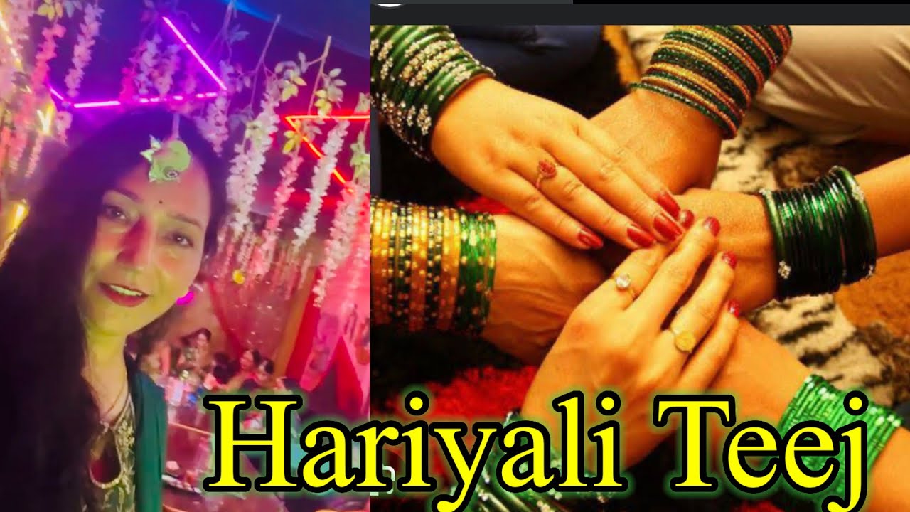 Hariyali Teej Celebration | Green theme kitty Party |Teej queen | dance ...