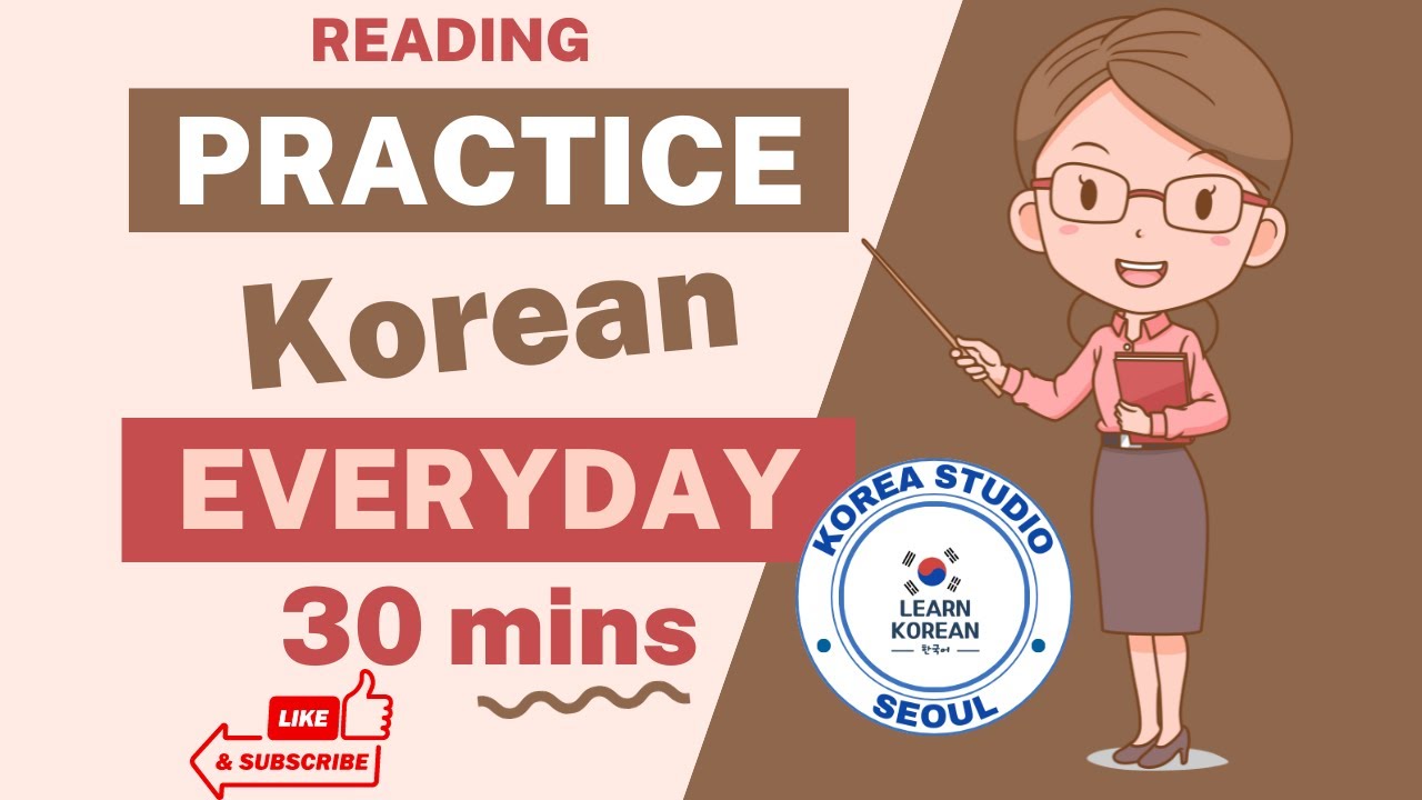 Class - 03 Korean Language correct way of reading practice for beginner ...