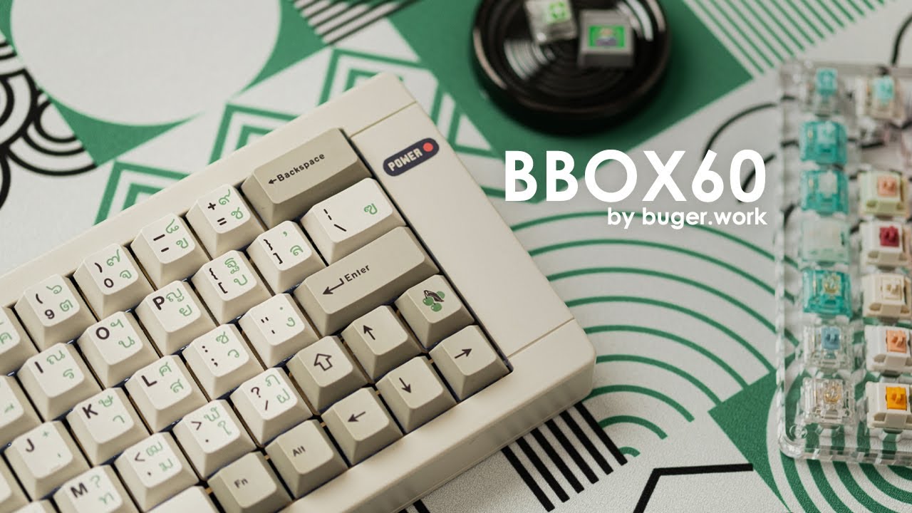 BBOX60 by BUGER WORK - Kailh Box Jade Typing Sounds - YouTube