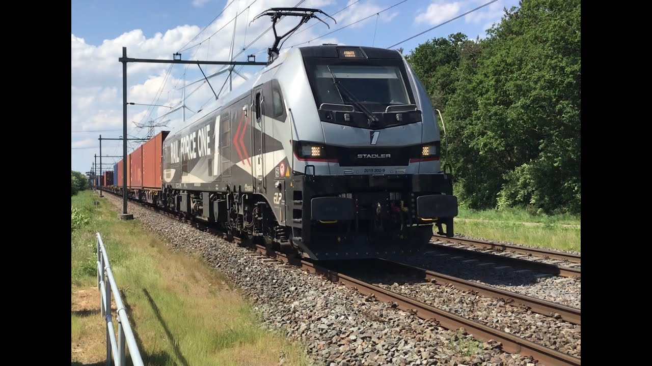Rail Force One Euro9000 Locomotive 2019 302-9 with Container Train at ...